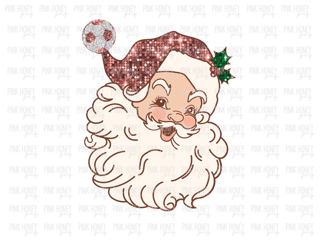 Glitter Santa Png Sequin Santa Claus Digital Download Sparkly Christmas ...