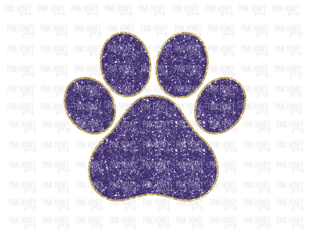 Paw Print PNG Paw Print Png Design Mascot Png Mascot Png Design Purple ...
