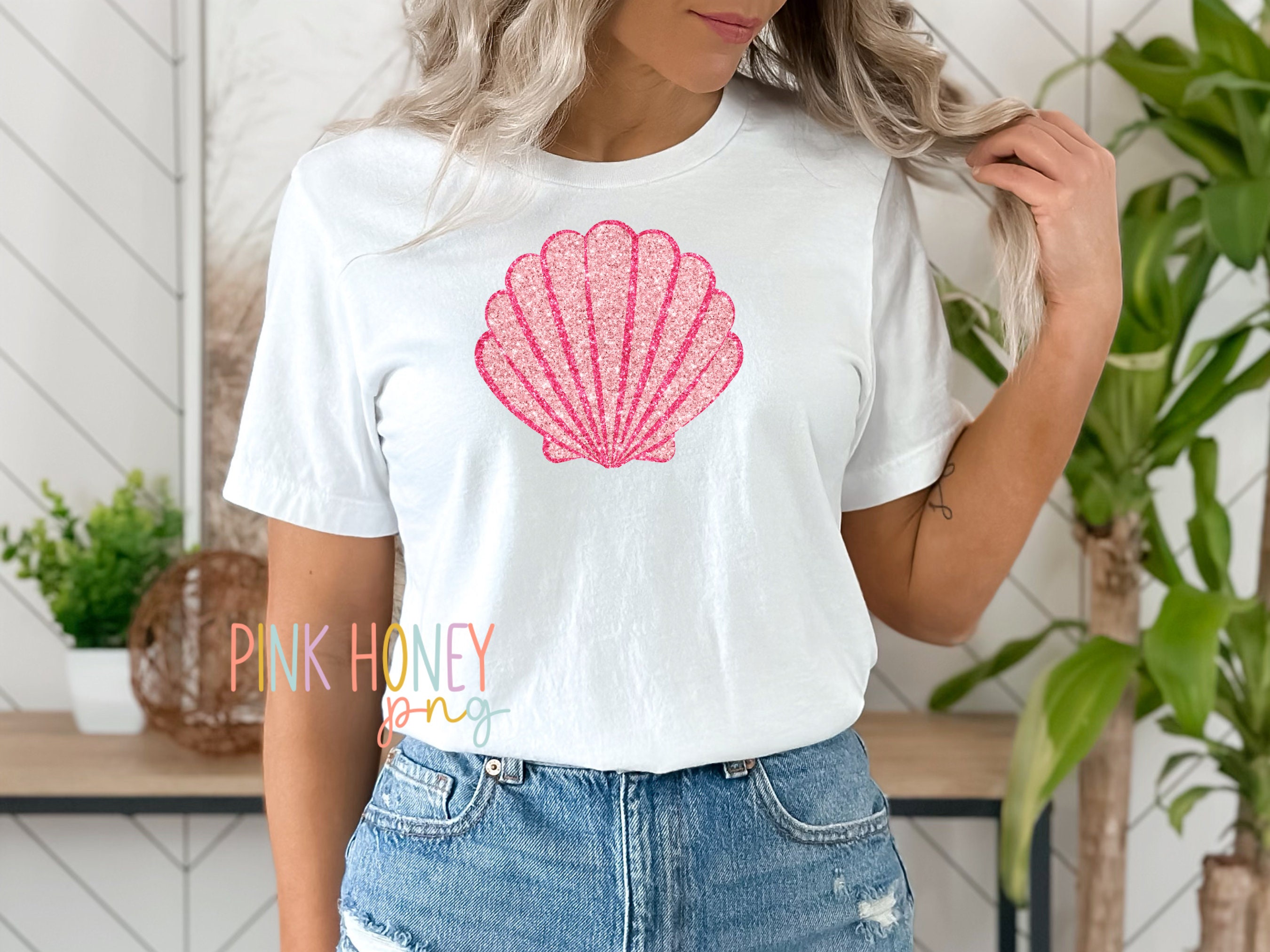 GLITTER Seashell PNG Summer Seashell Png Beach Digital Design Cute ...