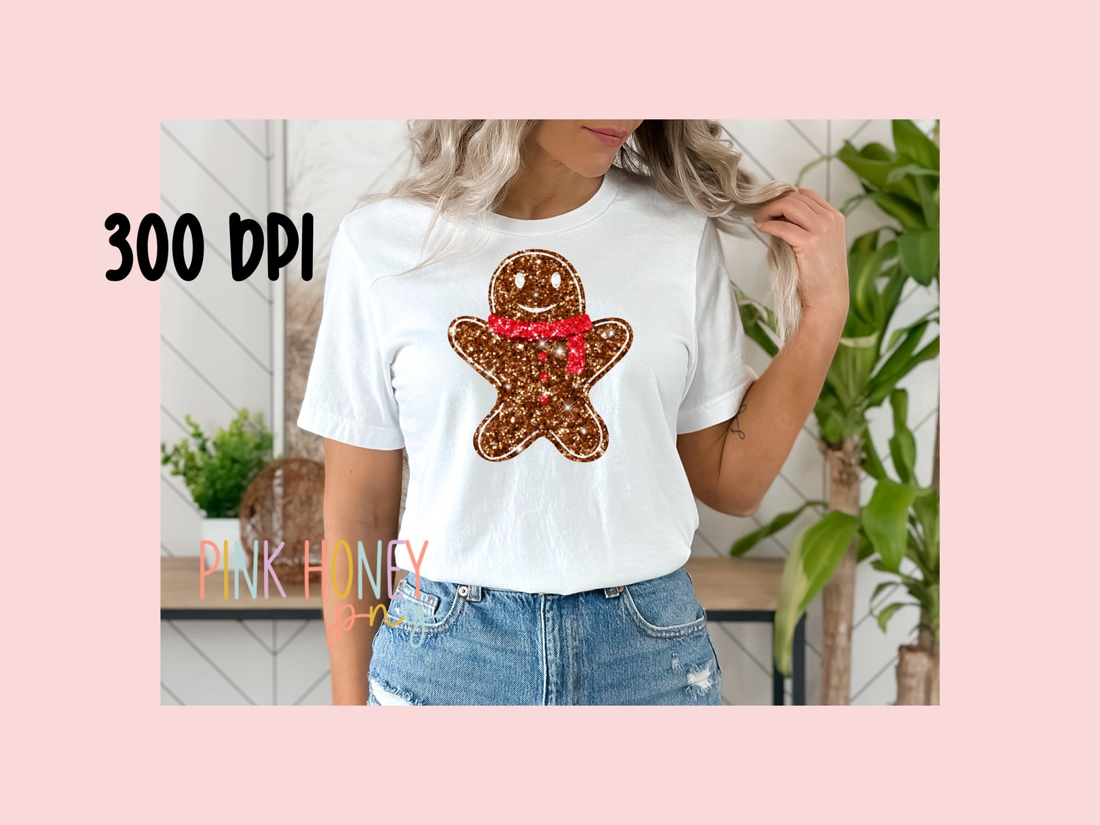 Glitter Gingerbread Man PNG Glitter Christmas Digital Download Cute ...