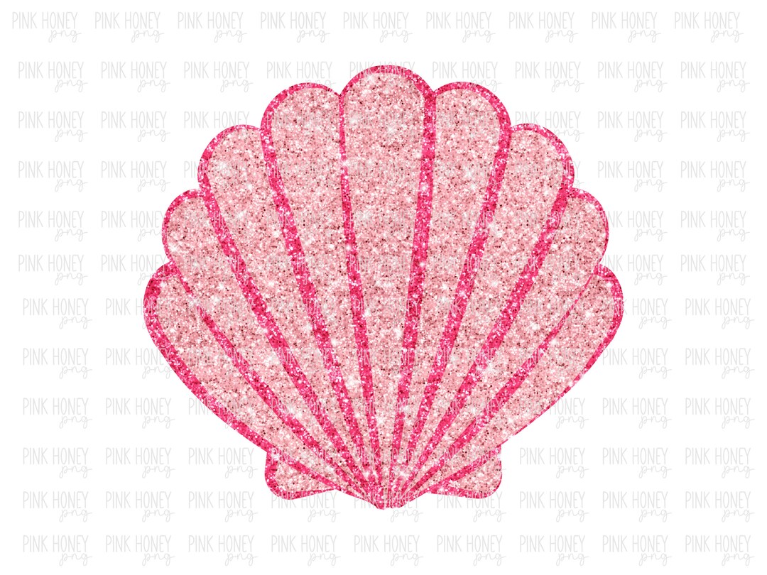 GLITTER Seashell PNG Summer Seashell Png Beach Digital Design Cute ...
