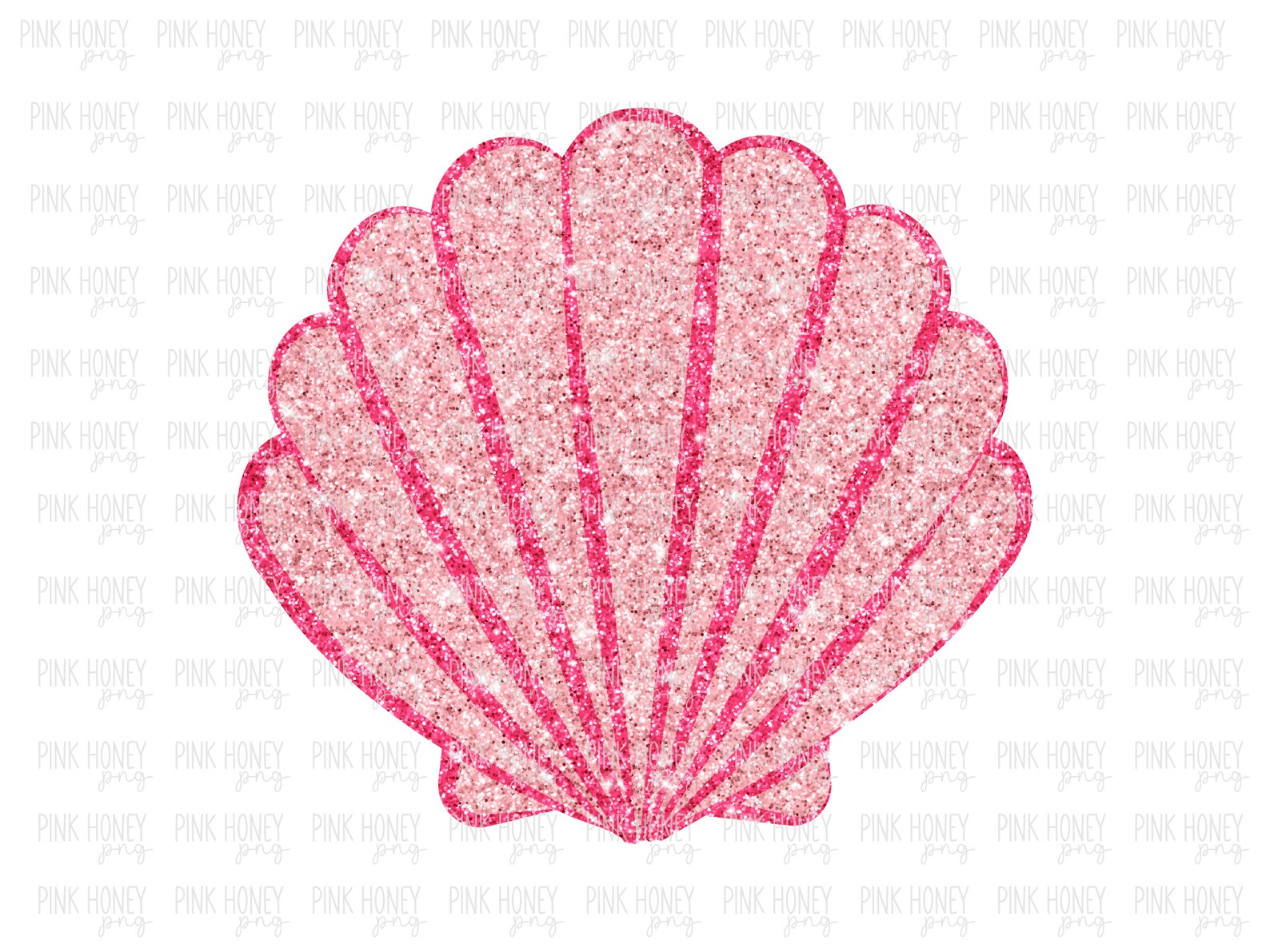 GLITTER Seashell PNG Summer Seashell Png Beach Digital Design Cute ...