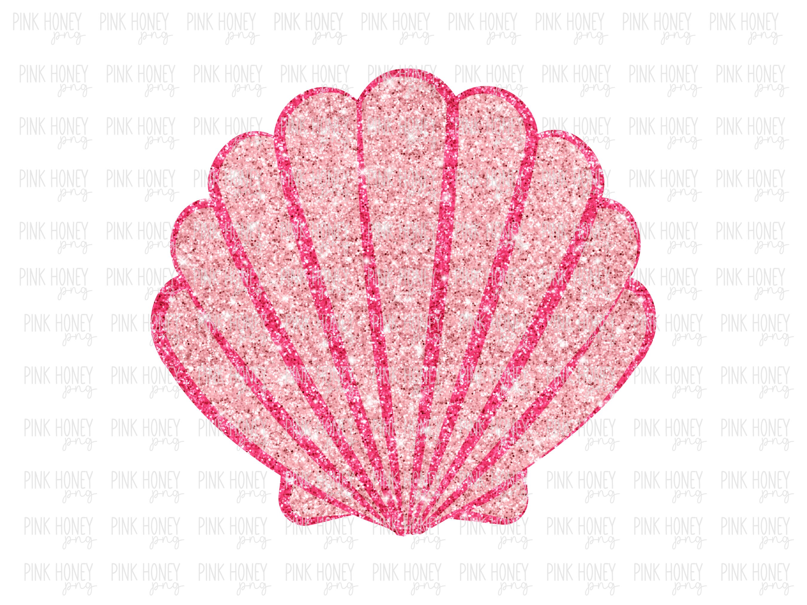 GLITTER Seashell PNG Summer Seashell Png Beach Digital Design Cute ...