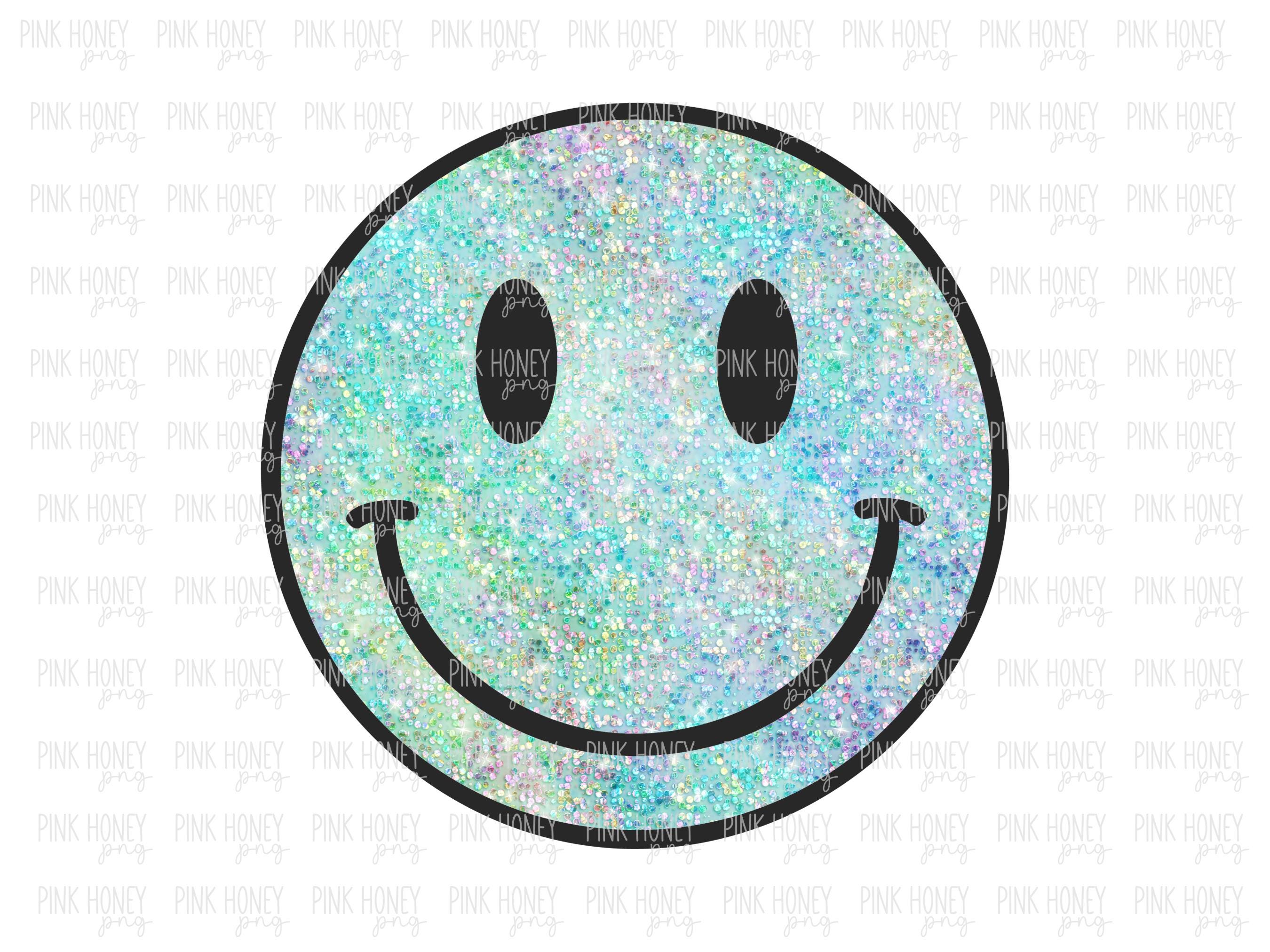 Smiley Face PNG Retro Png Glitter Png Design Trendy Png Trendy Designs ...