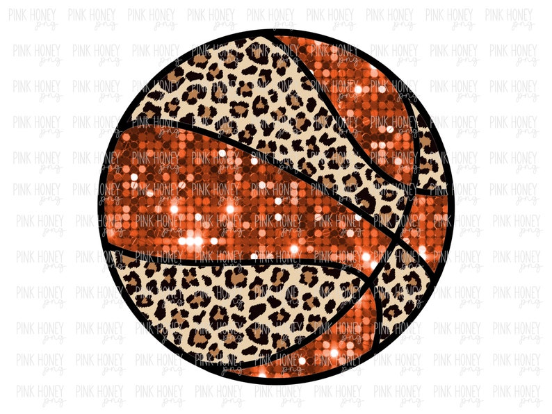 GLITTER Leopard Basketball PNG Sequin Basketball PNG Basketball Png ...