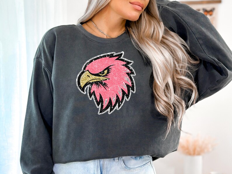Pink Eagle Png Pink Glitter Eagle Png Design Lets Go Eagles PNG Eagles ...