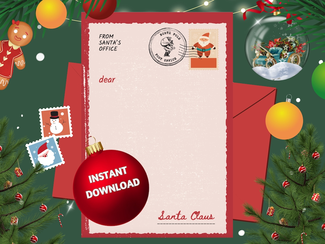 Letter From Santa's Office Template - Etsy
