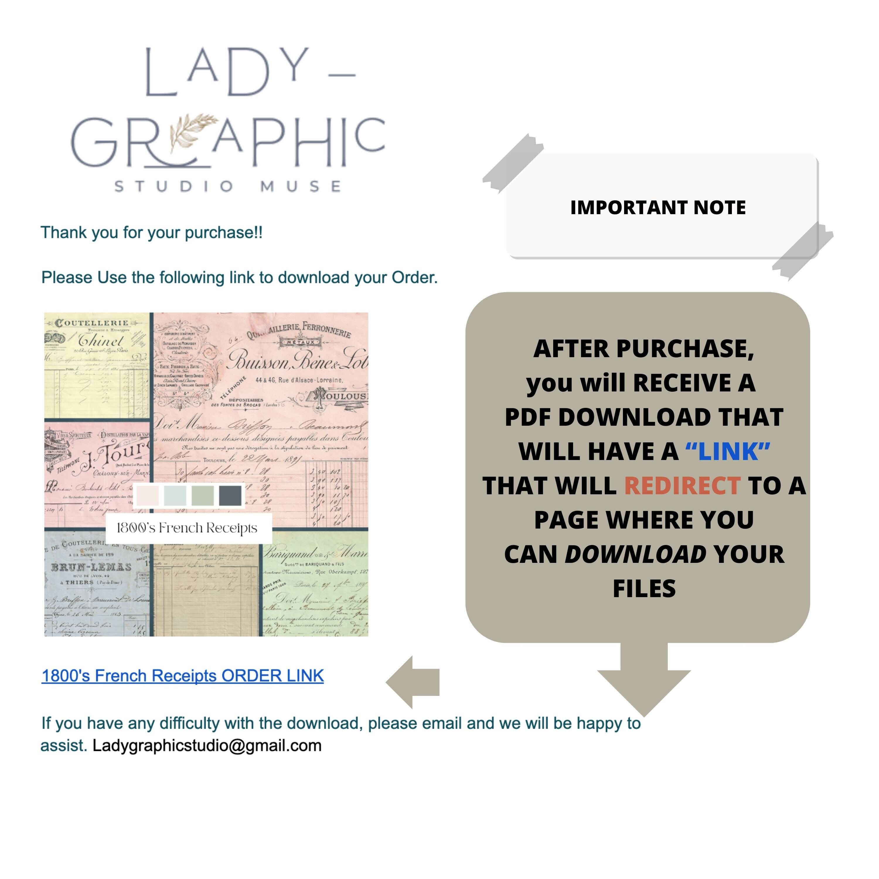 New 1800's French Receipt Printables Paris Receipts - Etsy Australia