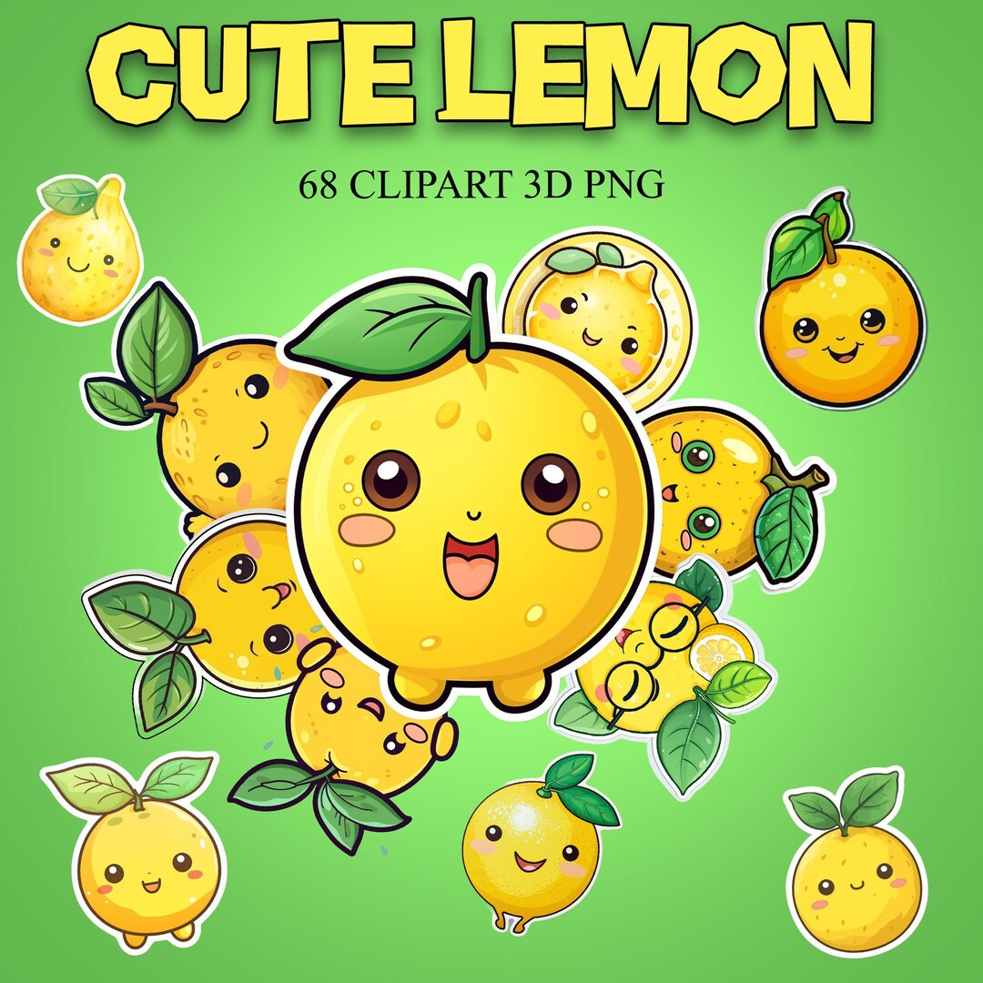 Lemon PNG Files for Cricut, Fruit PNG, Lemon Files, Summer Clipart ...