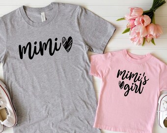 Personalized Mimi Shirt, Birthday Gift Grandchildren Custom Mimi Shirt ...