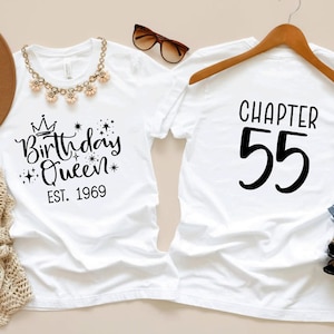 Birthday Queen Est 1969 Shirt, 55th Birthday Shirt, 55 Old Birthday Tee ...