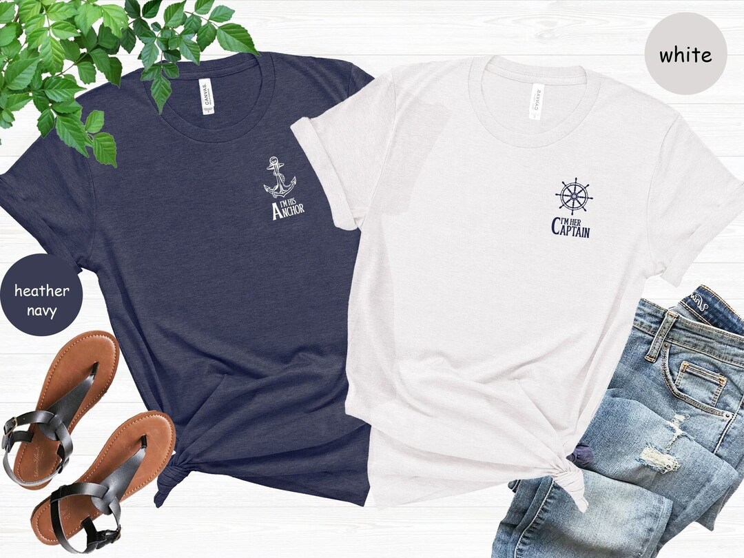 I'm Her Captain Shirt, Couples Sailing Minimalist Shirts, Cruise Holiday Shirts, Couples ...