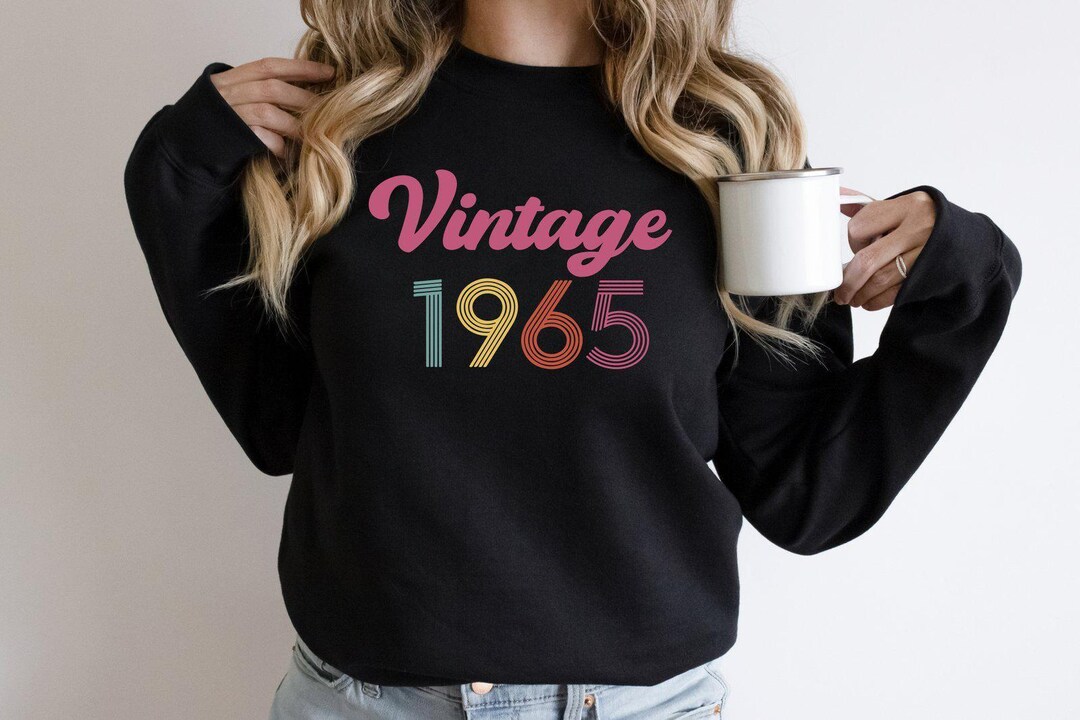 60th Birthday Sweatshirt, 1965 Bday Sweatshirt, 60th Party Sweatshirt ...