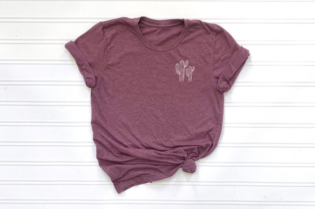 Cactus Pocket Shirt, Botanical Minimalist Shirt, Desert Shirt, Cactus ...