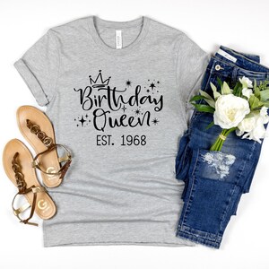 Birthday Queen Est 1969 Shirt, 55th Birthday Shirt, 55 Old Birthday Tee ...