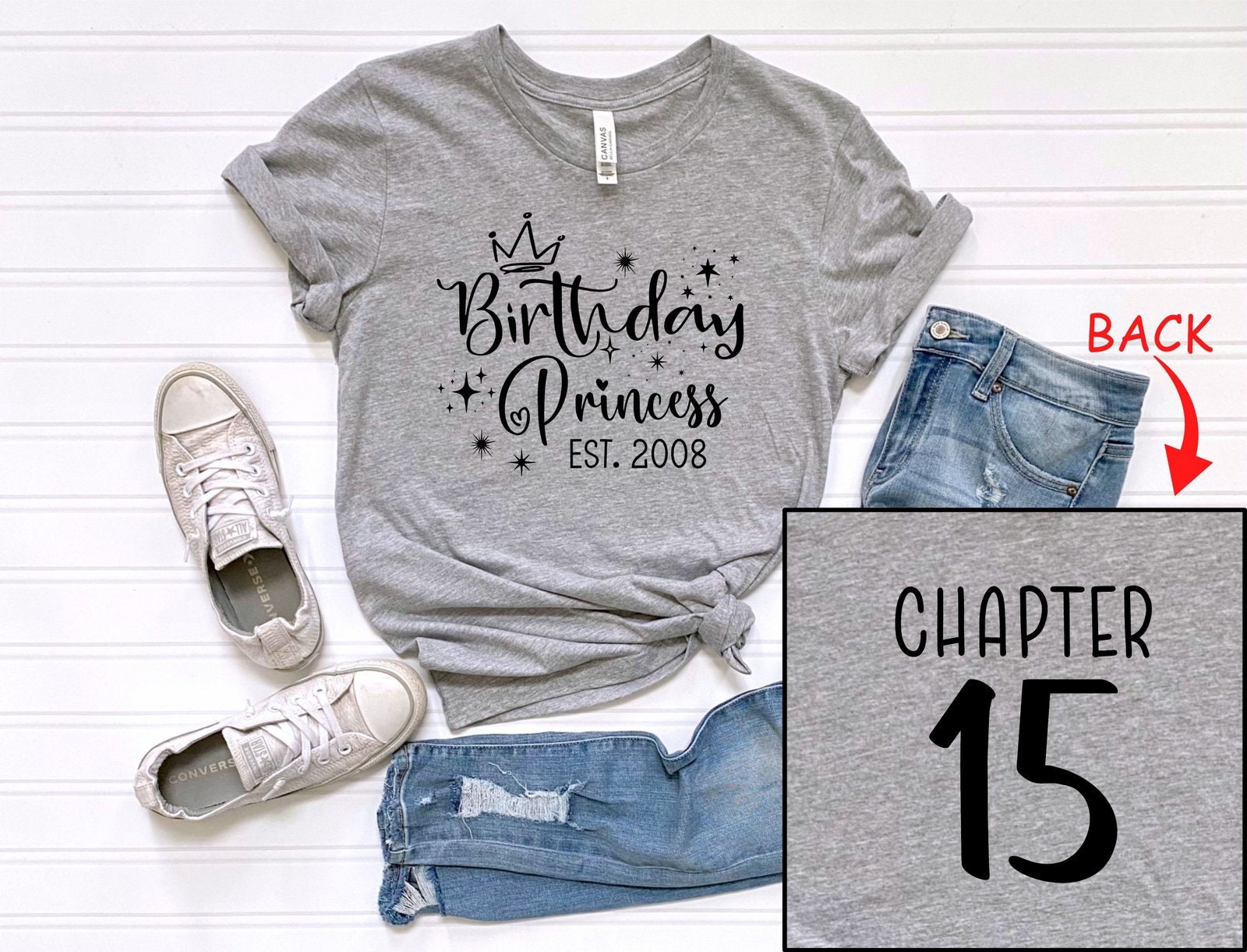 Birthday Princess T-shirt, 15th Birthday Shirt, 15th Birthday Gift ...