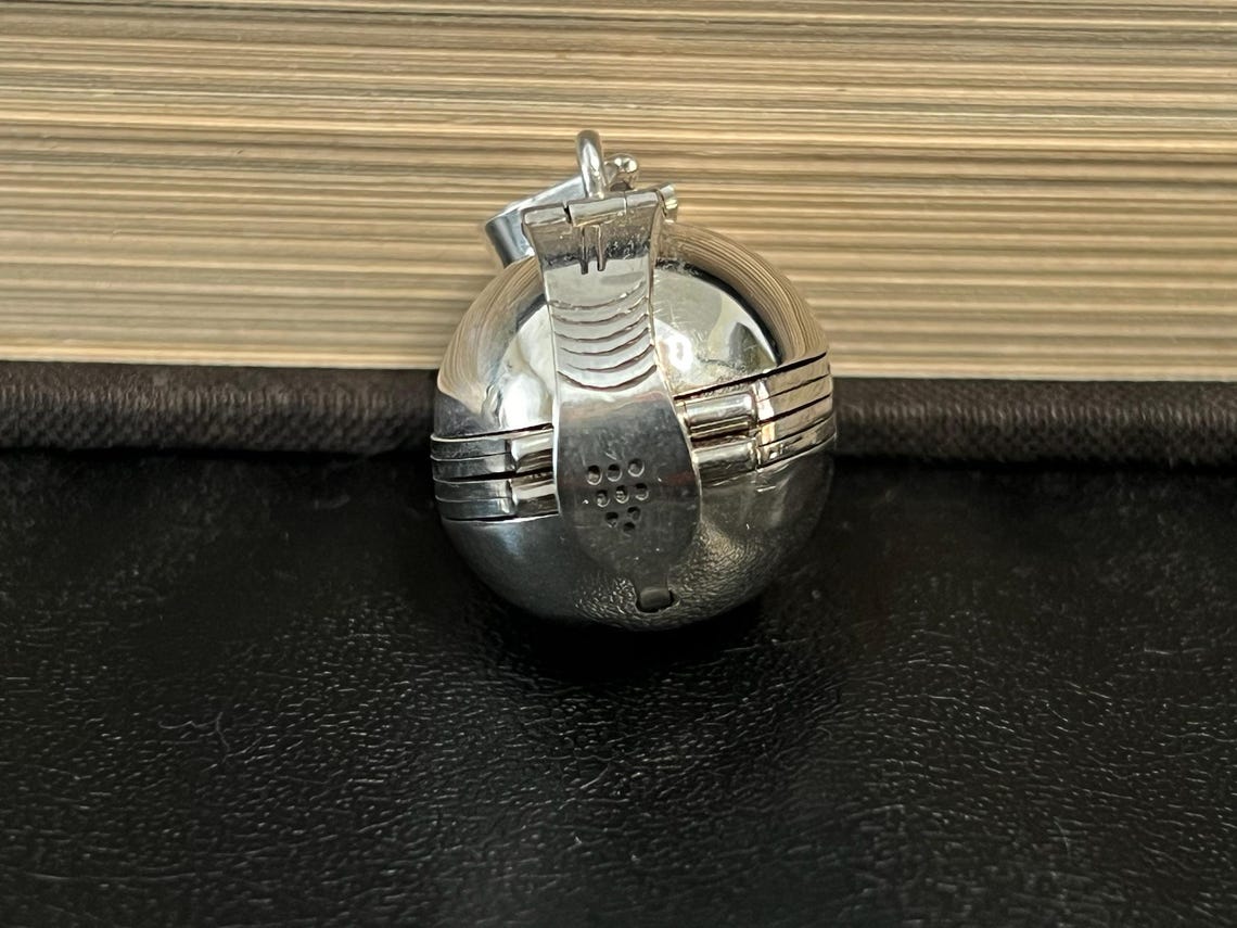 925 Sterling Silver 6 Panel Sphere Locket - Etsy