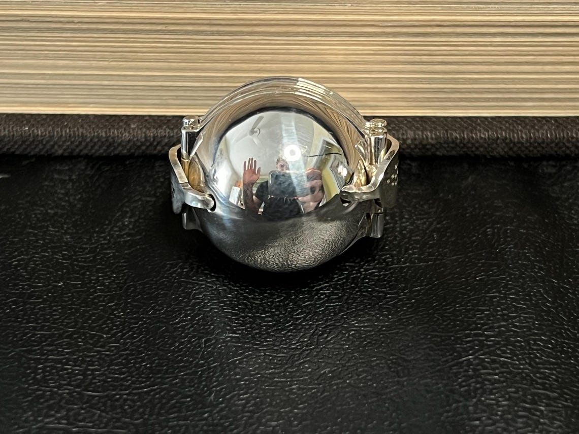 925 Sterling Silver 6 Panel Sphere Locket - Etsy