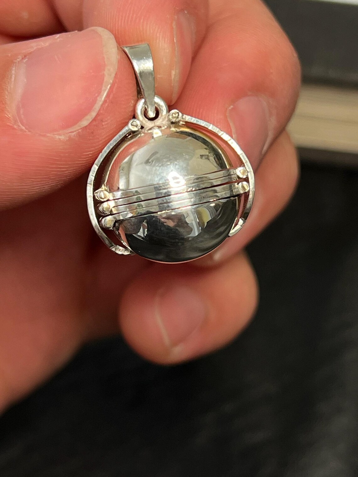 925 Sterling Silver 6 Panel Sphere Locket - Etsy
