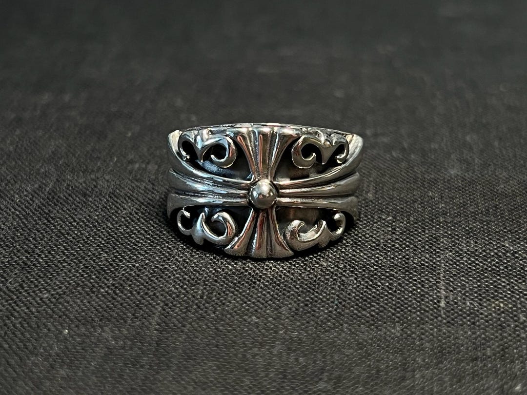 Vintage .925 Sterling Silver Gothic Style Ring - Etsy