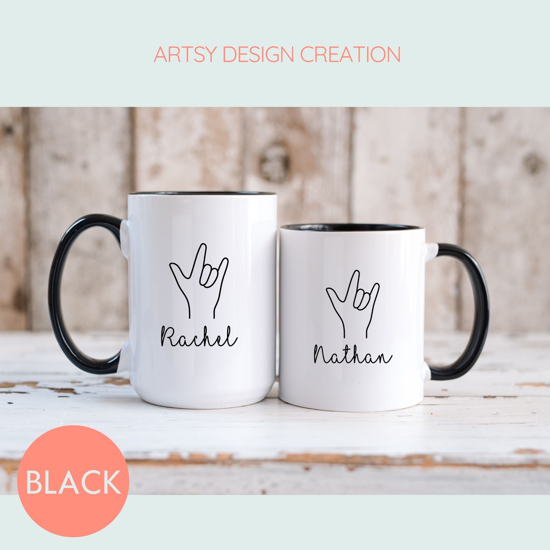 Personalized I Love You Mug, Sign Language Mug, I Love You Mug, Sign ...