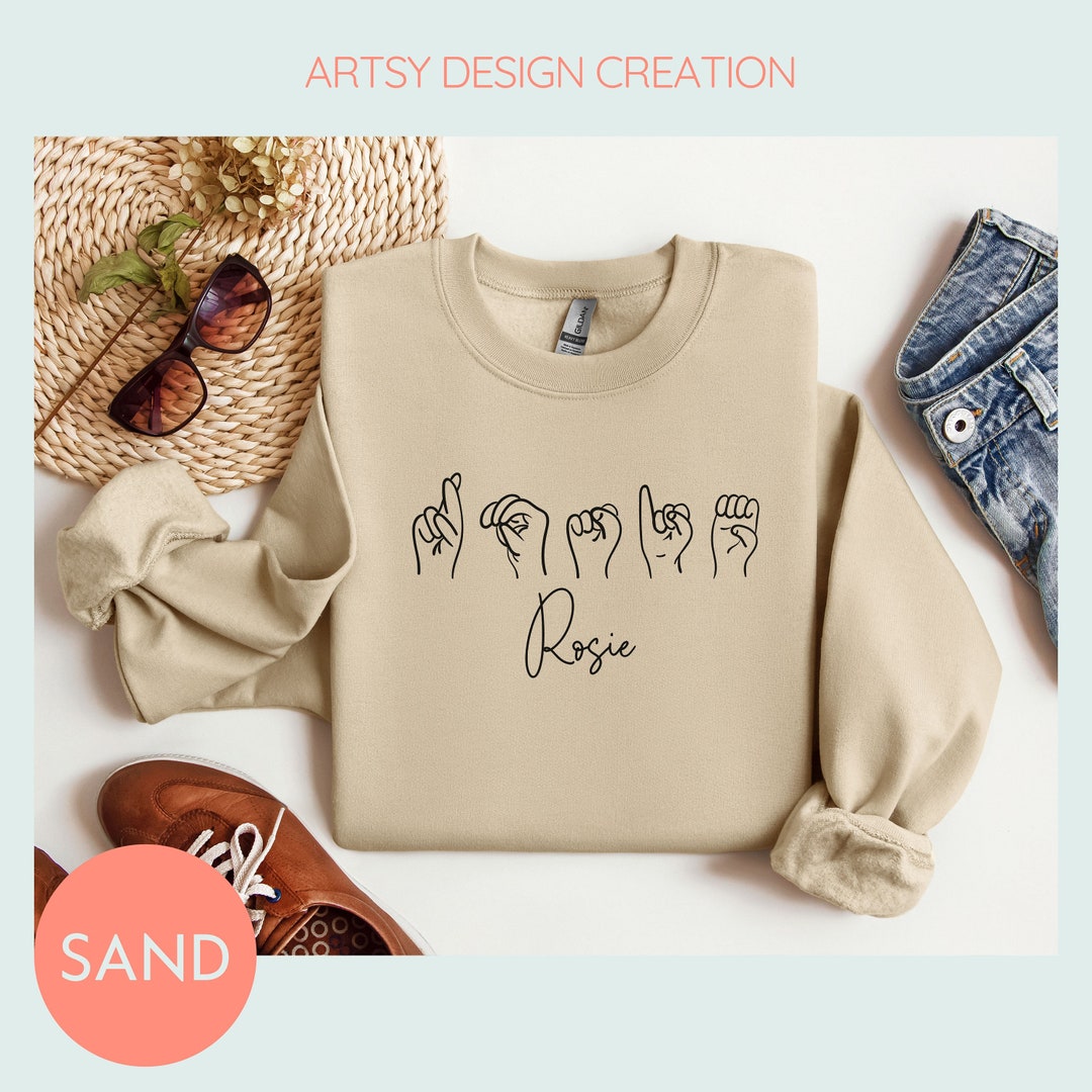 American Sign Language Sweatshirt, Personalized Love Sweatshirt ...