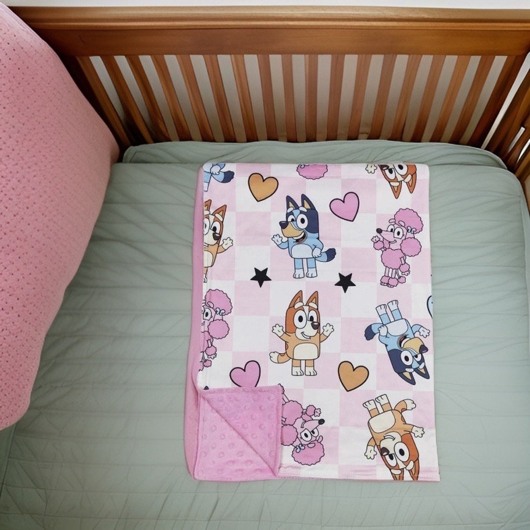 Bluey Hearts Blanket - Etsy