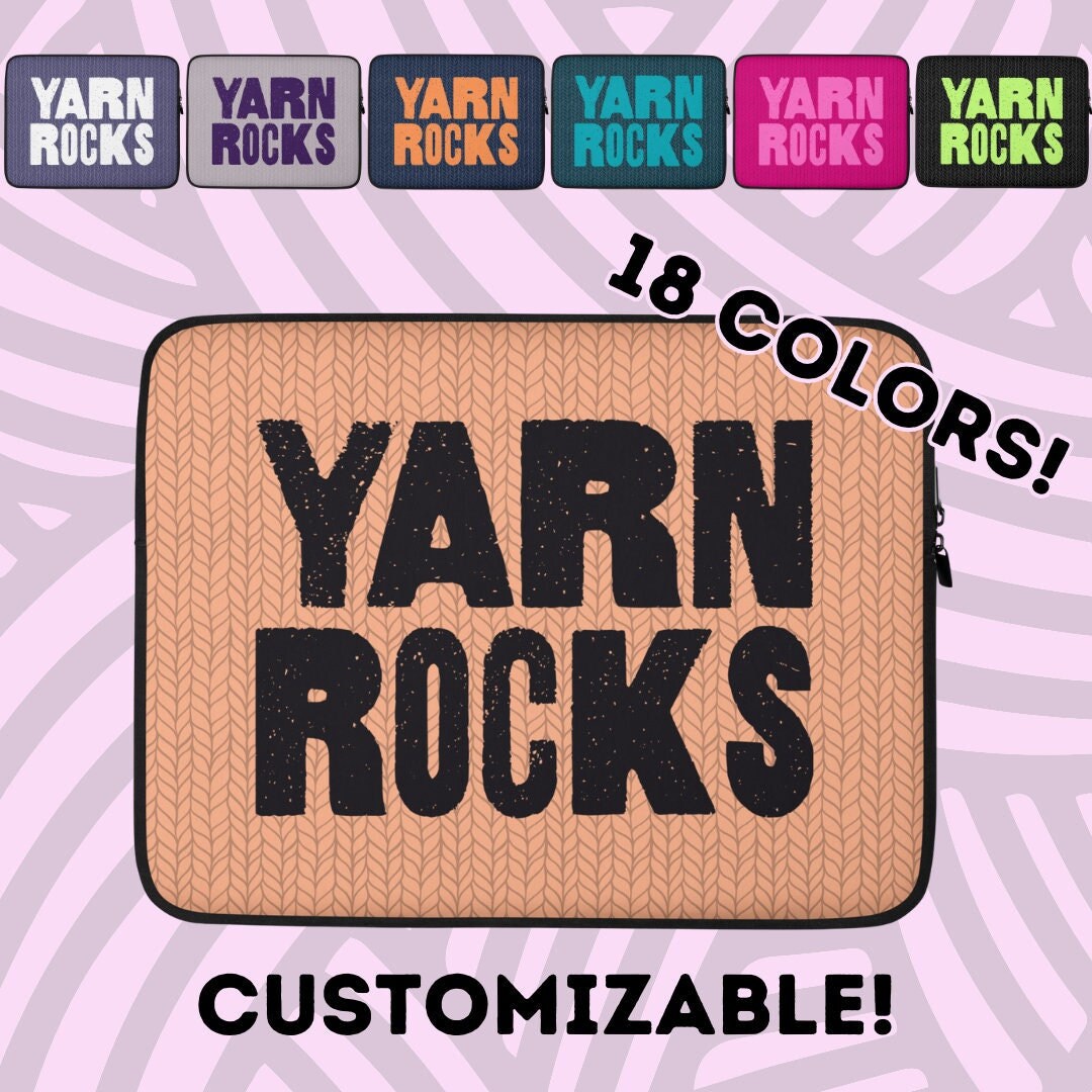 Yarn Rocks Laptop Sleeve: Available in 18 Colors It's Water Resistant ...