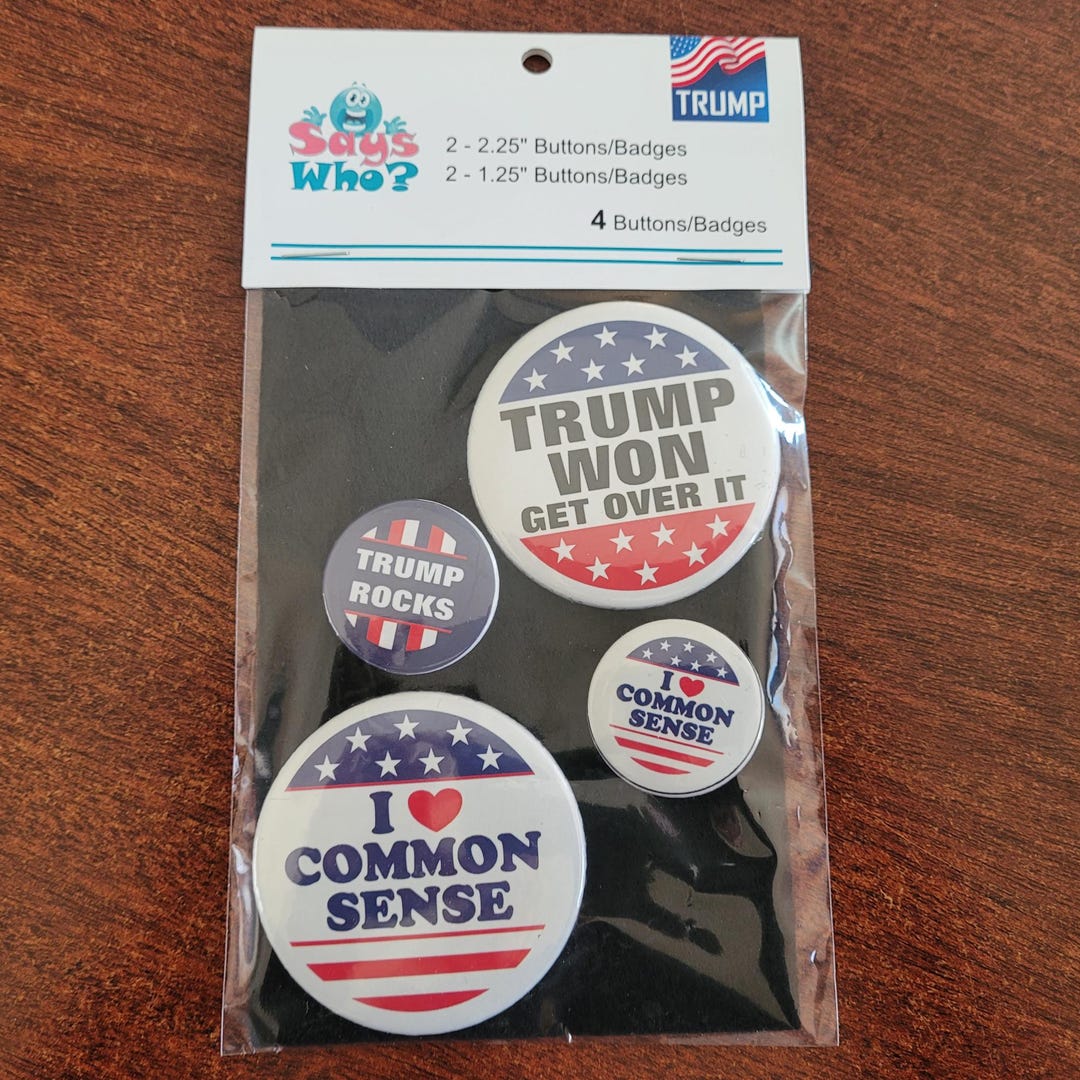 Pro-trump Pinback Buttons \ Patriotic Political Buttons \ Trump Buttons ...