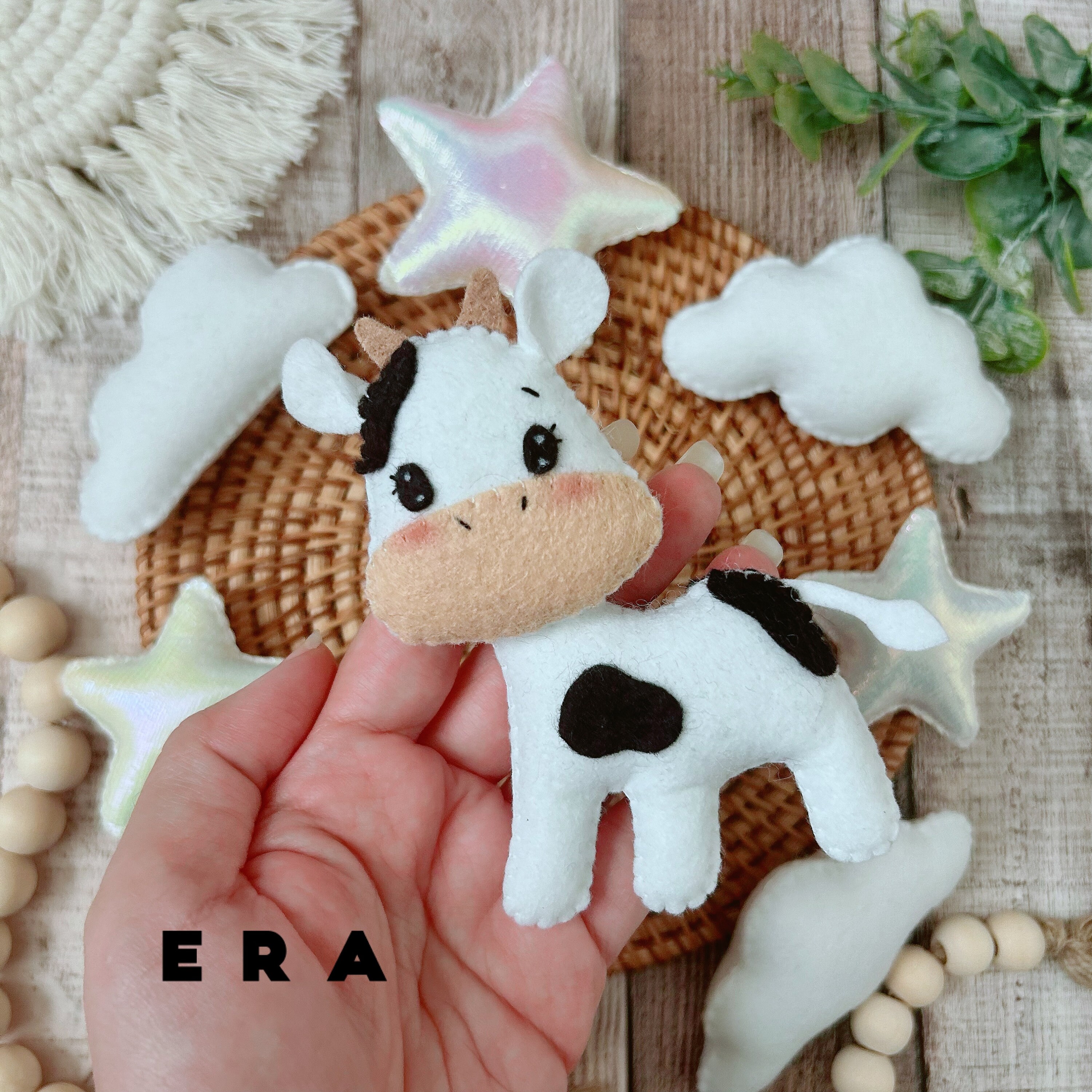 Cow PDF Pattern and Instructions. Easy Sewing Farm Animal Pattern. DIY ...
