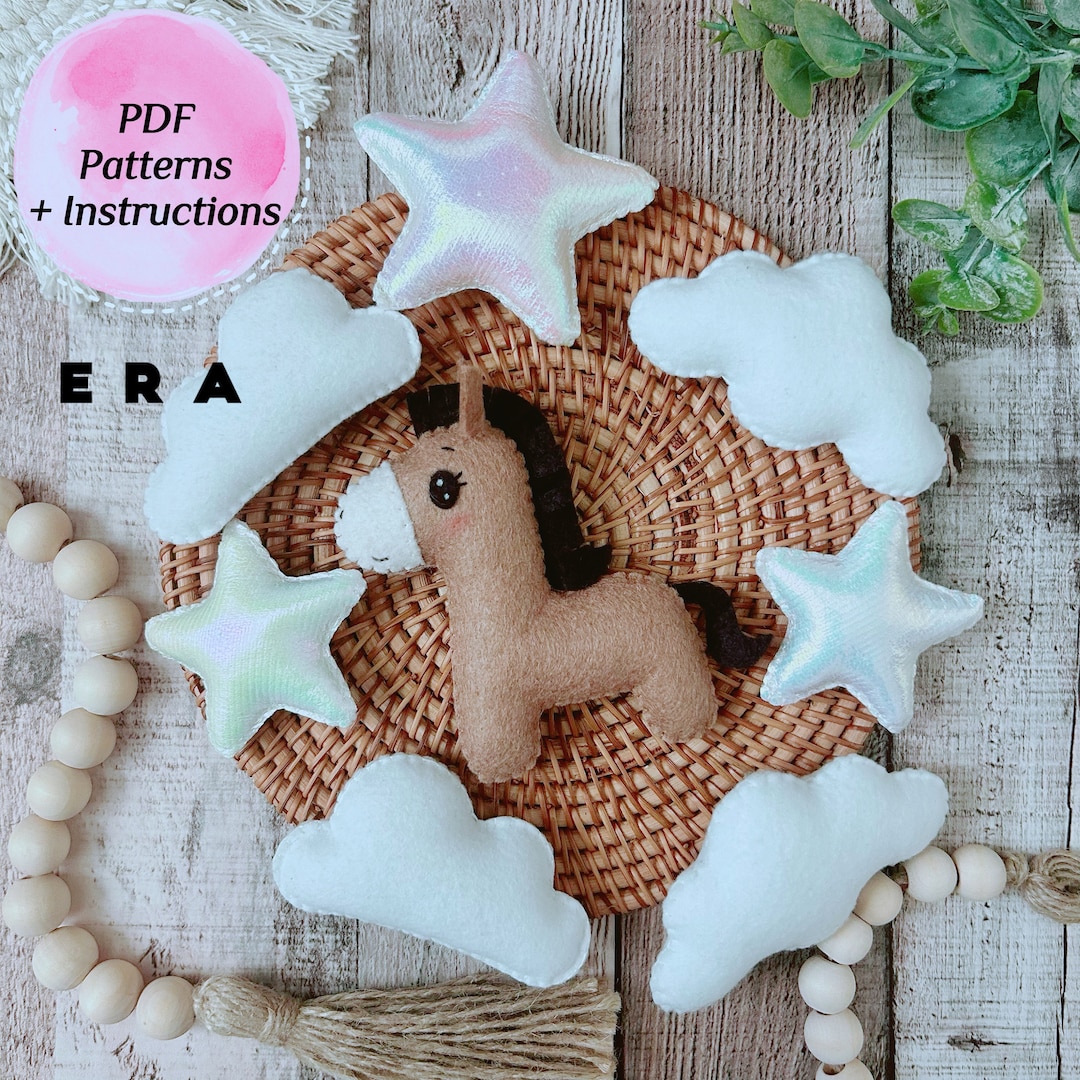 Horse Set Felt PDF Pattern. Easy Sewing Pattern With Instructions. DIY ...