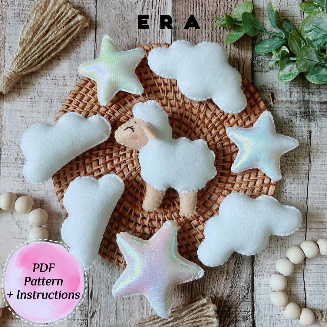 Sheep Set Felt PDF Pattern. Easy Sewing Farm Animal Pattern With ...