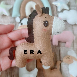 Farm Animals Set Felt PDF Patterns. DIY Felt Sewing Toys, Baby Mobile ...