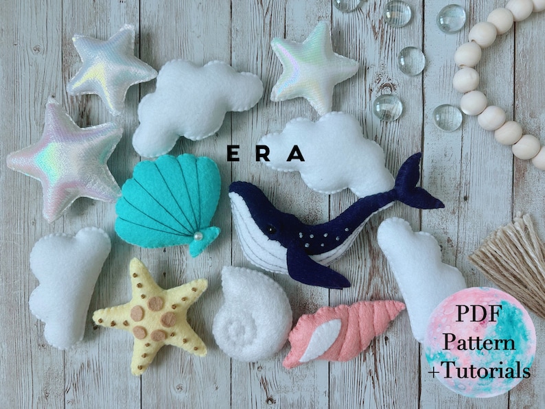 Whale Sea Animals Set PDF Pattern. DIY Felt Softy Toys - Etsy