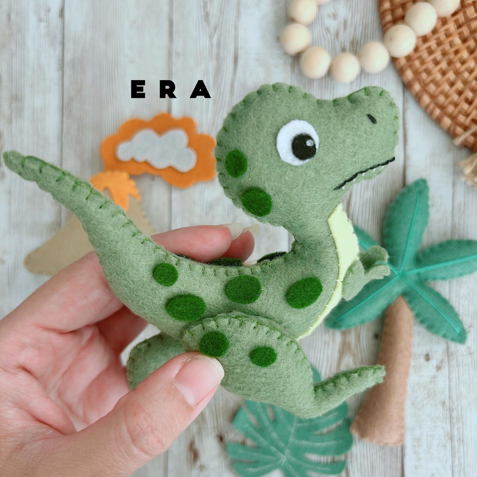 Dinosaur T-rex Felt Set Sewing PDF Pattern. DIY Felt Toys. T-rex ...