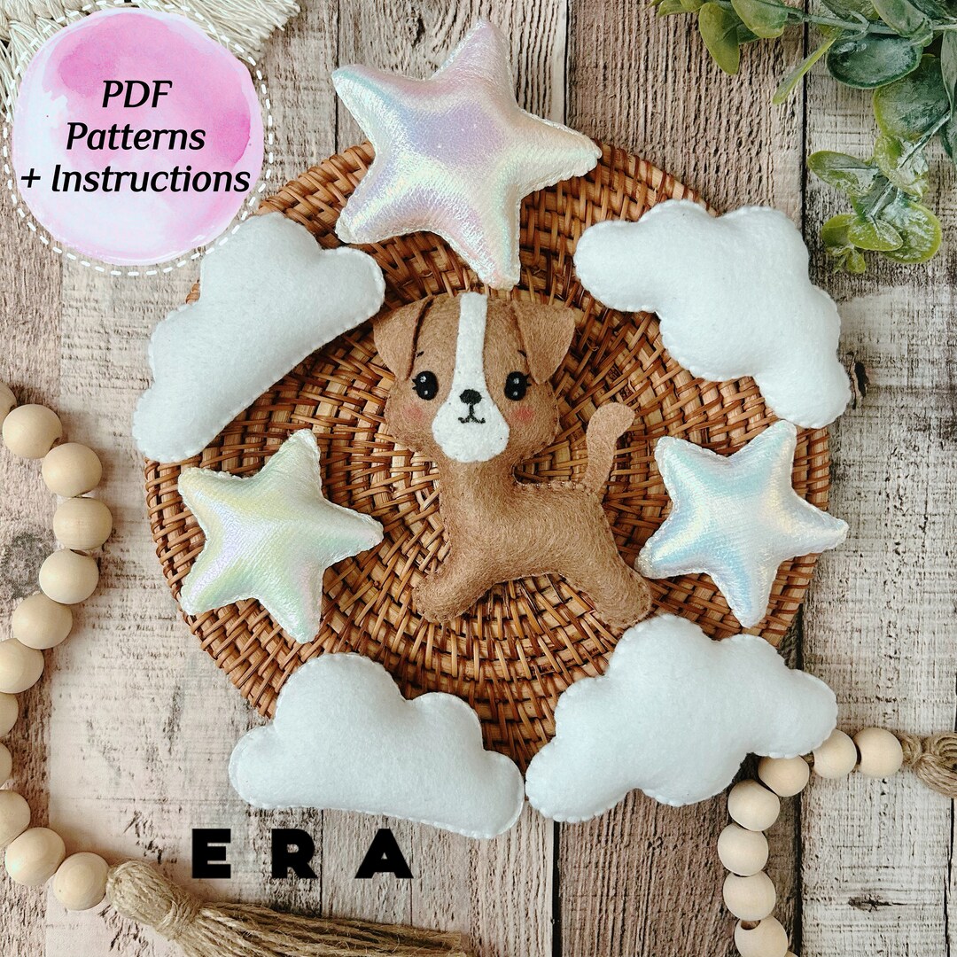 Dog Set Felt PDF Pattern. Easy Sewing Felt Toys Animal Patterns and ...