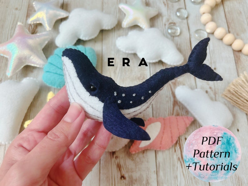 Whale Sea Animals Set PDF Pattern. DIY Felt Softy Toys - Etsy