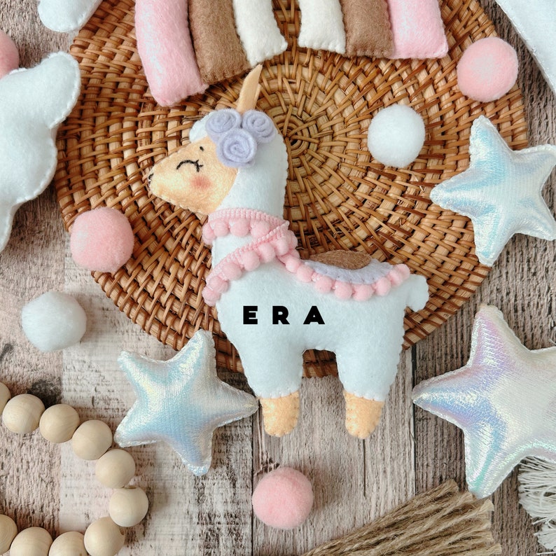 Llama Set Felt PDF Pattern. DIY Felt Toys Gift, Baby Mobile Crib ...