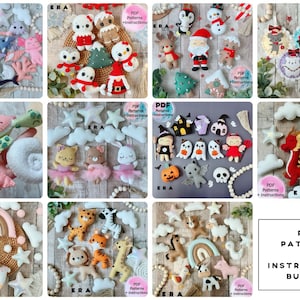 Felt Sewing PDF Patterns Bundle. Animals Pattern. Christmas, Halloween ...