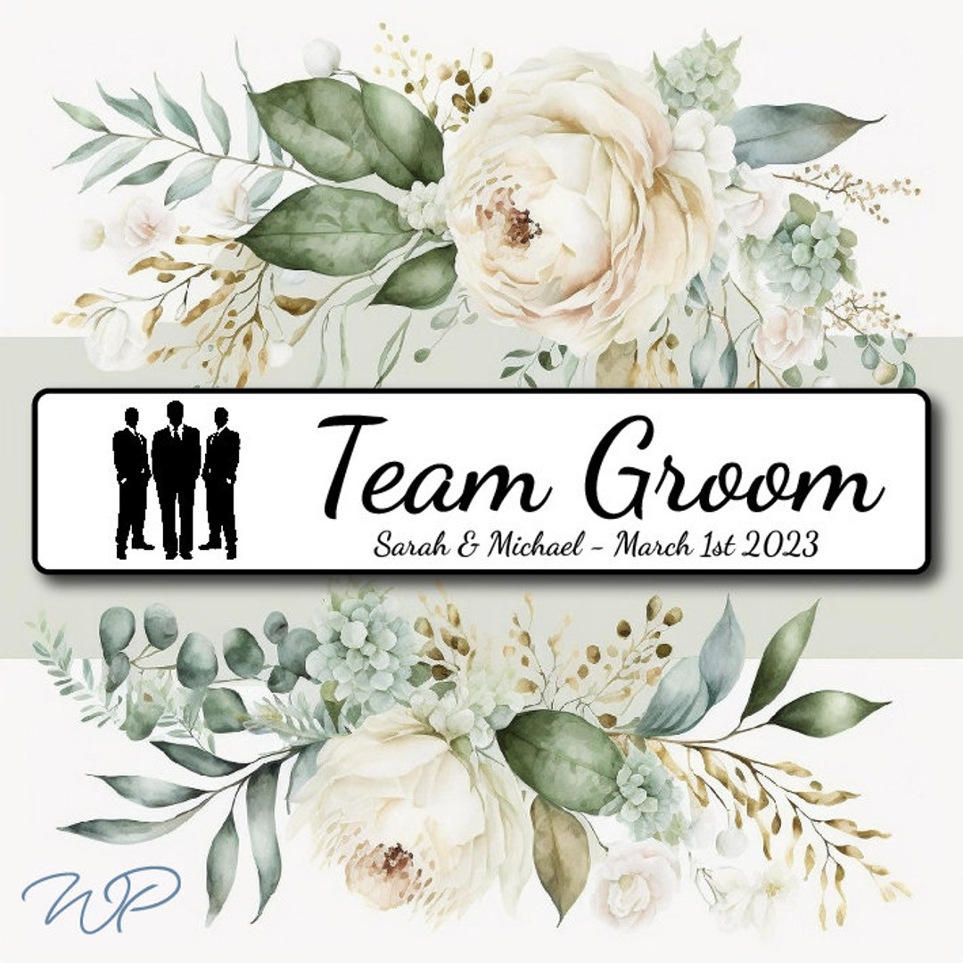 Team Groom Wedding Number Plate - Mr Mrs Couple Name & Date - Etsy