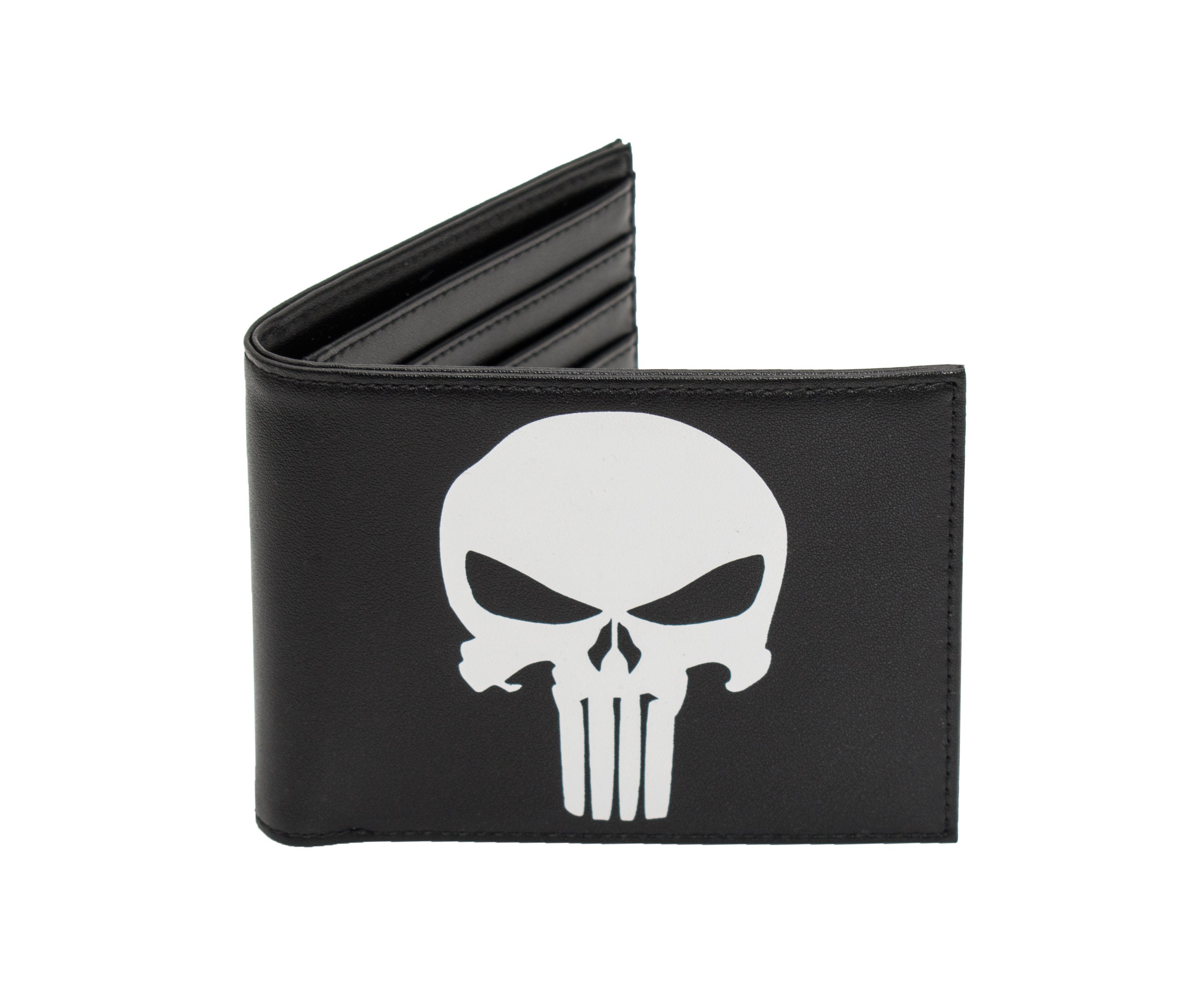 Mens Wallets Punisher Skull Black Bifold - Etsy