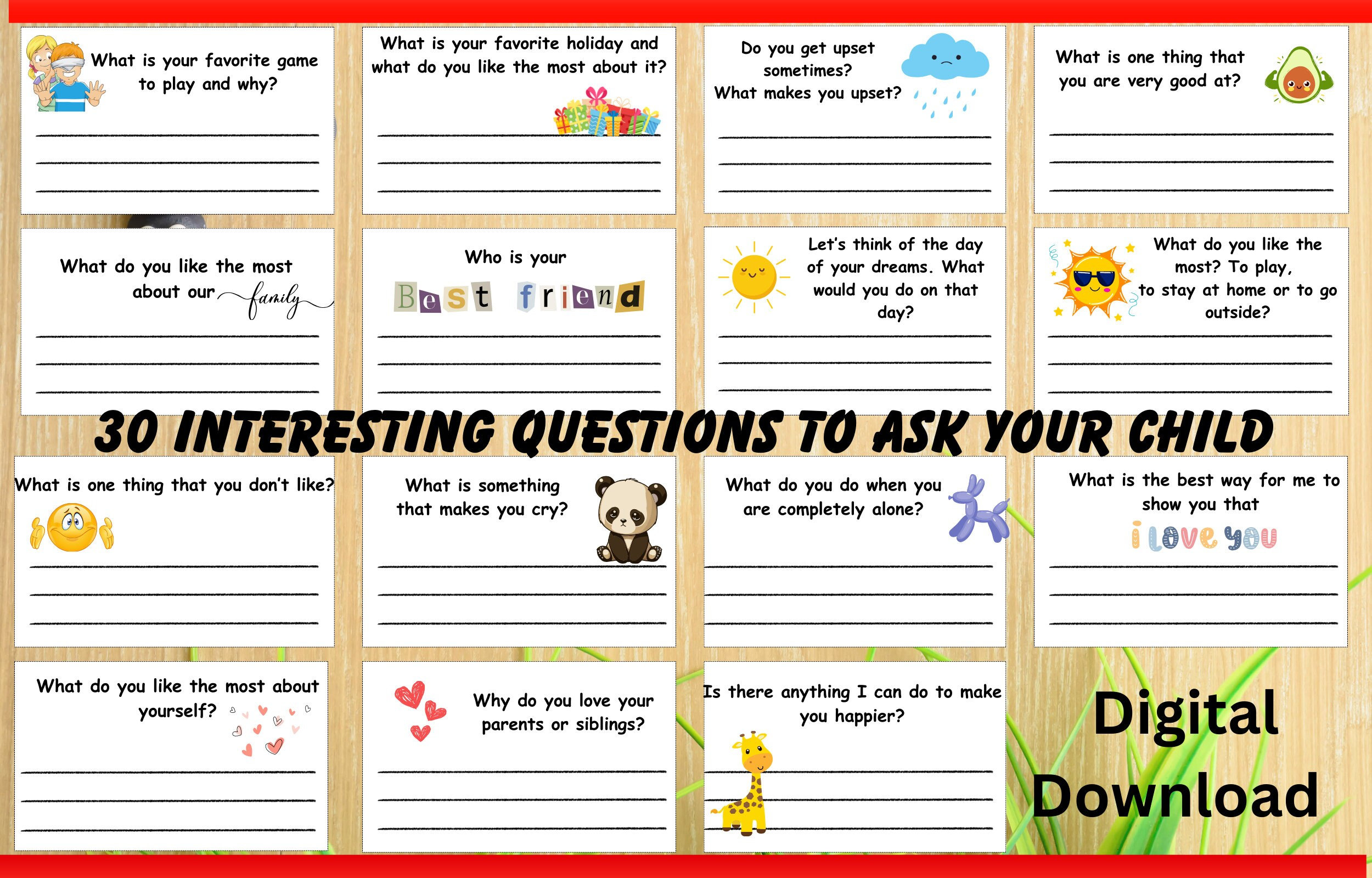 Fun Questions for Kids, Expand Child's VOCABULARY, Writing, Know Child ...