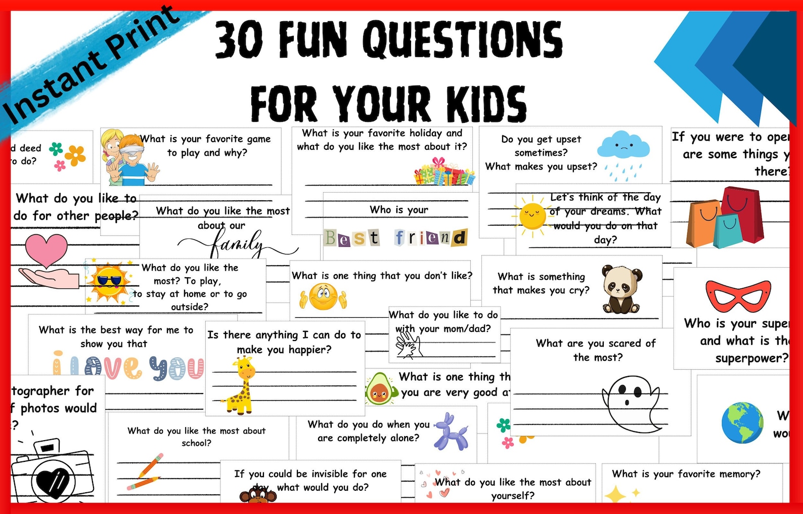 Fun Questions for Kids, Expand Child's VOCABULARY, Writing, Know Child ...