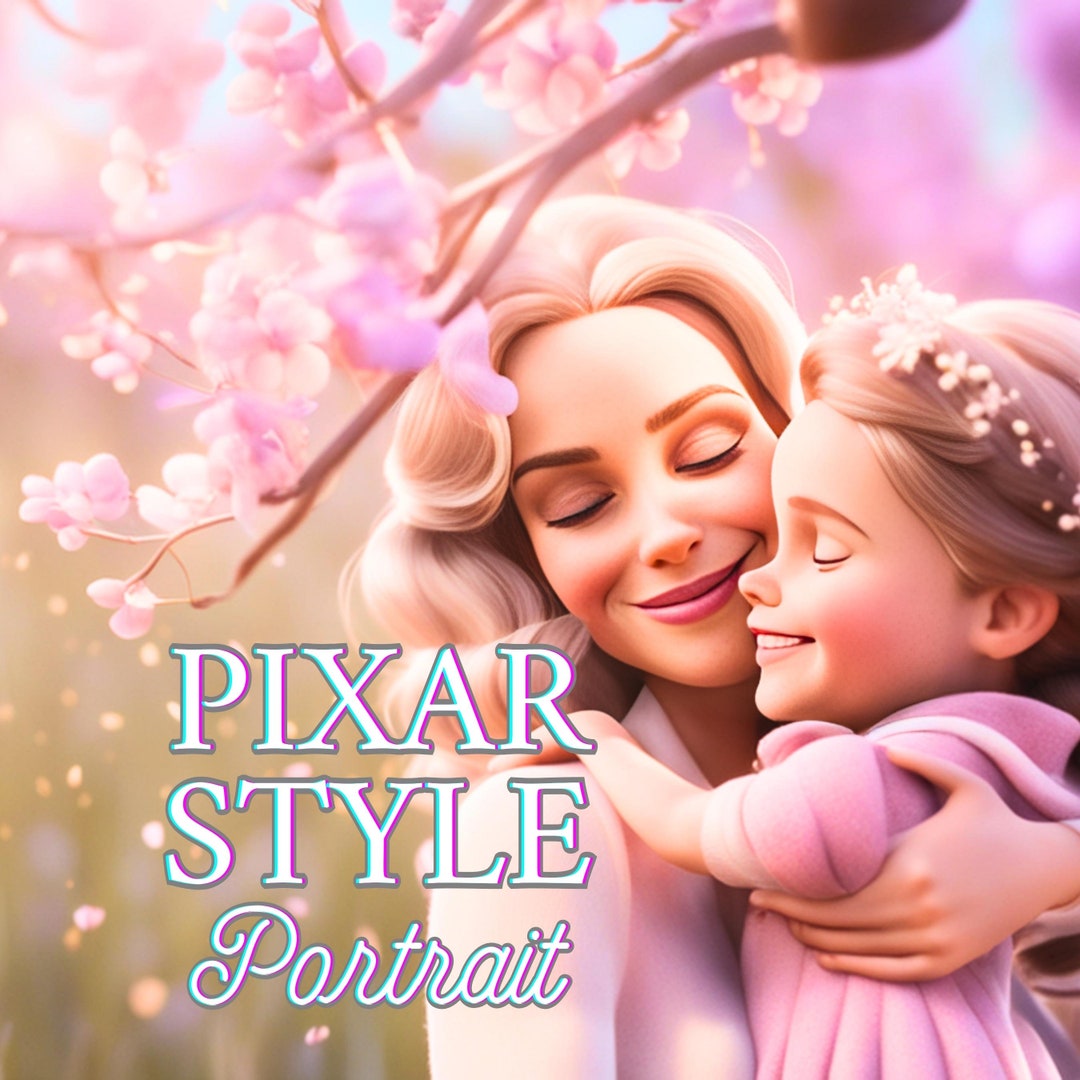 Pixar Style Portrait From Photo Digital or Printed Custom - Etsy