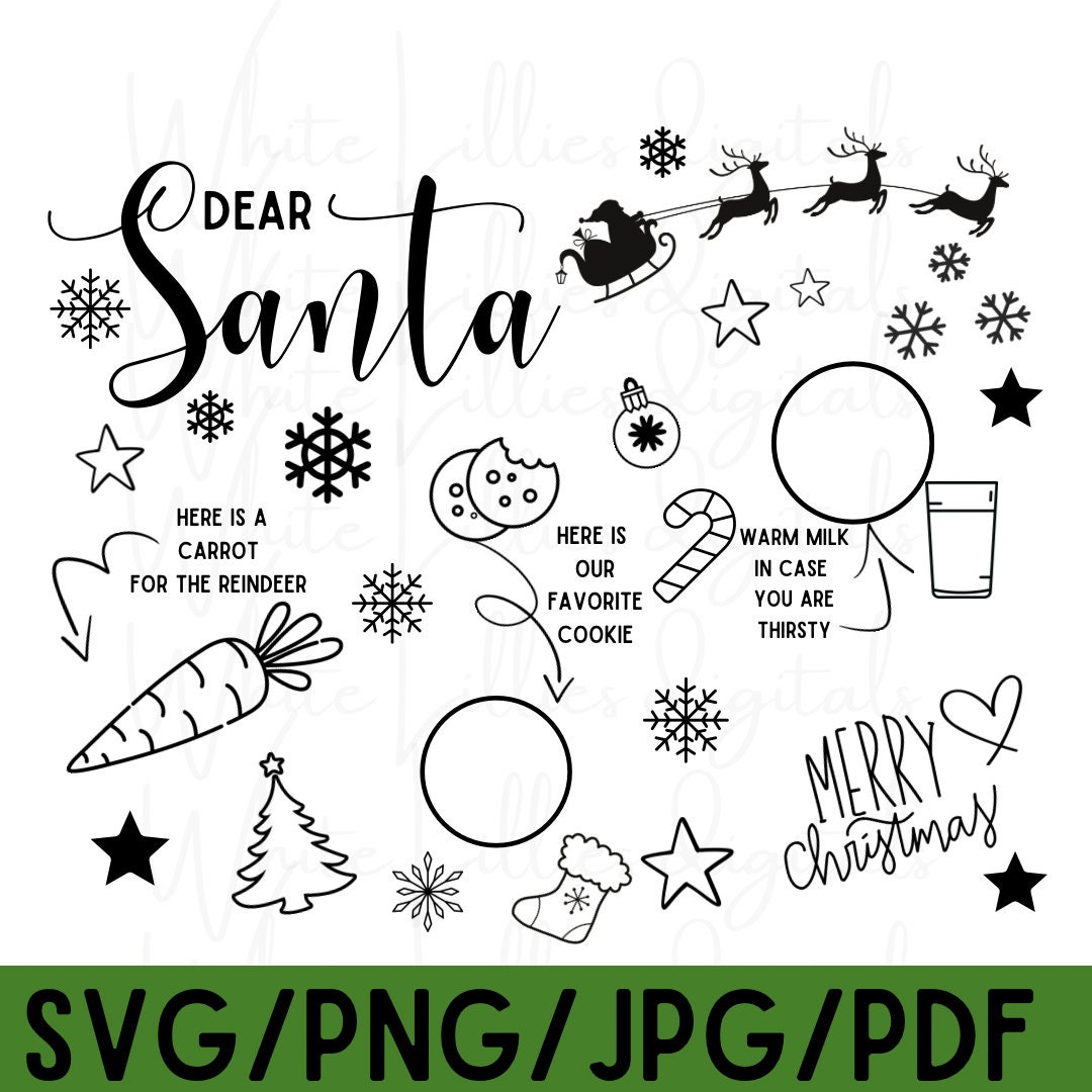 Santa Snack Tray, Christmas Tray, SVG, PNG, Digital, Santa Claus ...