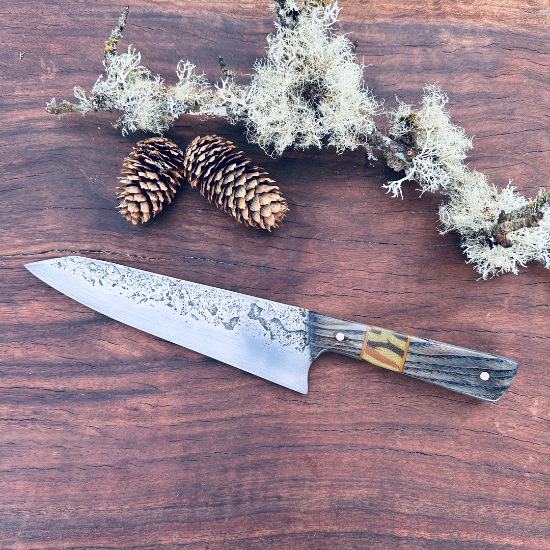 Hand Forged Chefs Knife 8 Inch Hybrid - Etsy