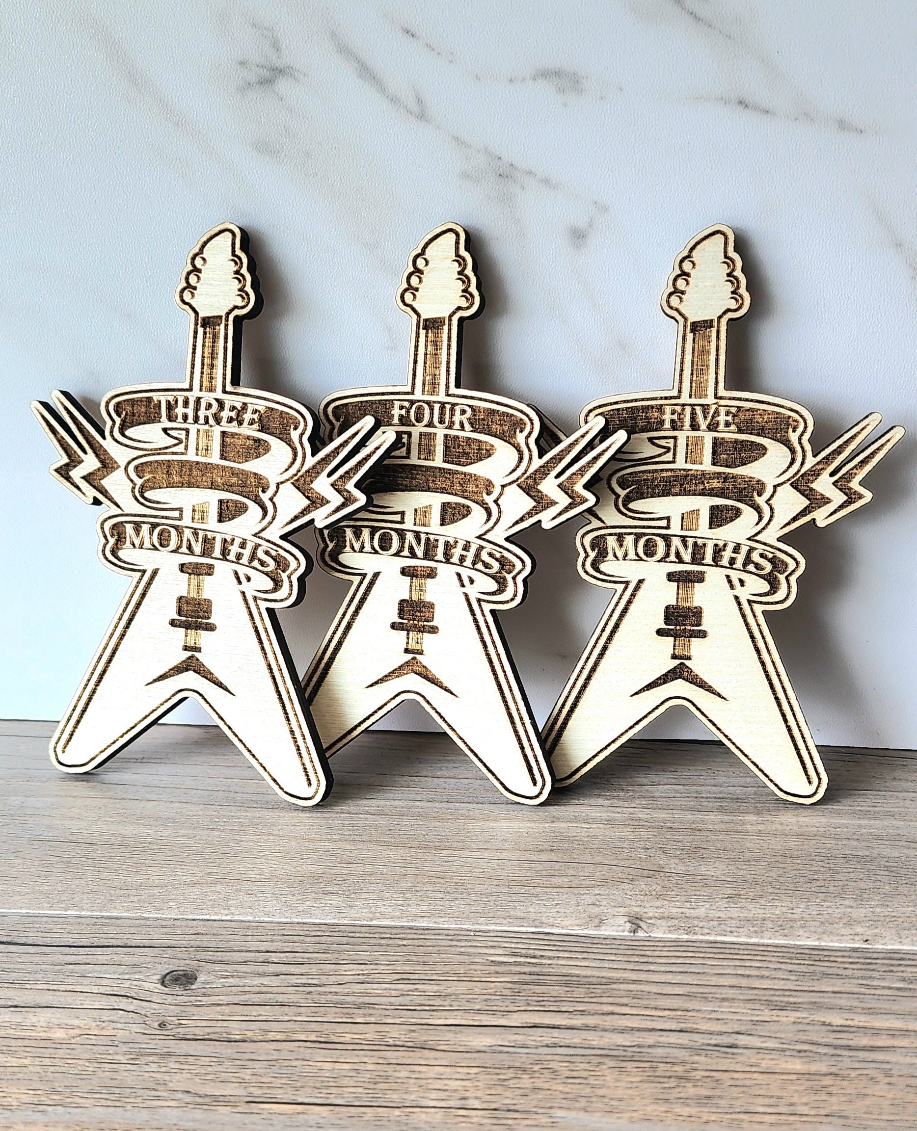 Rockstar Baby Milestones, Guitar Nursery, Baby Shower Gift, Music Baby ...