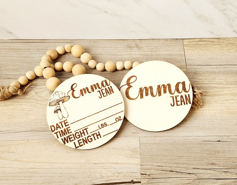 Personalized Mushroom Name Sign, Mushroom Nursery, Birth Stat Sign ...