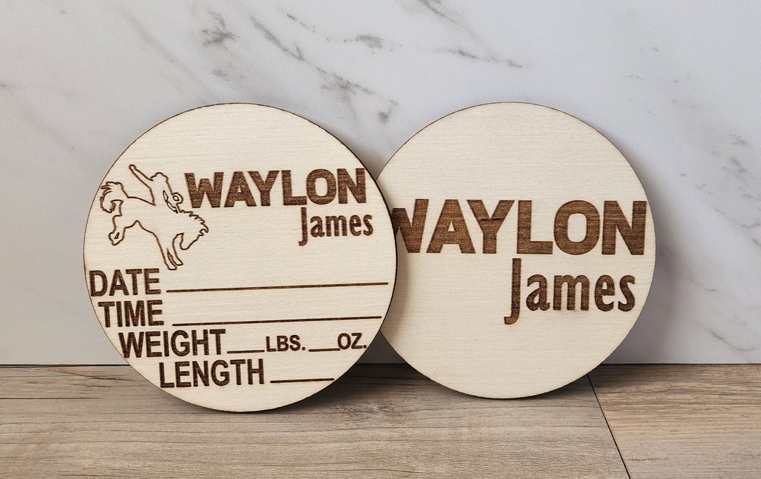 Personalized Bronc Hospital Sign, Cowboy Nursery, Birth Stat Sign ...