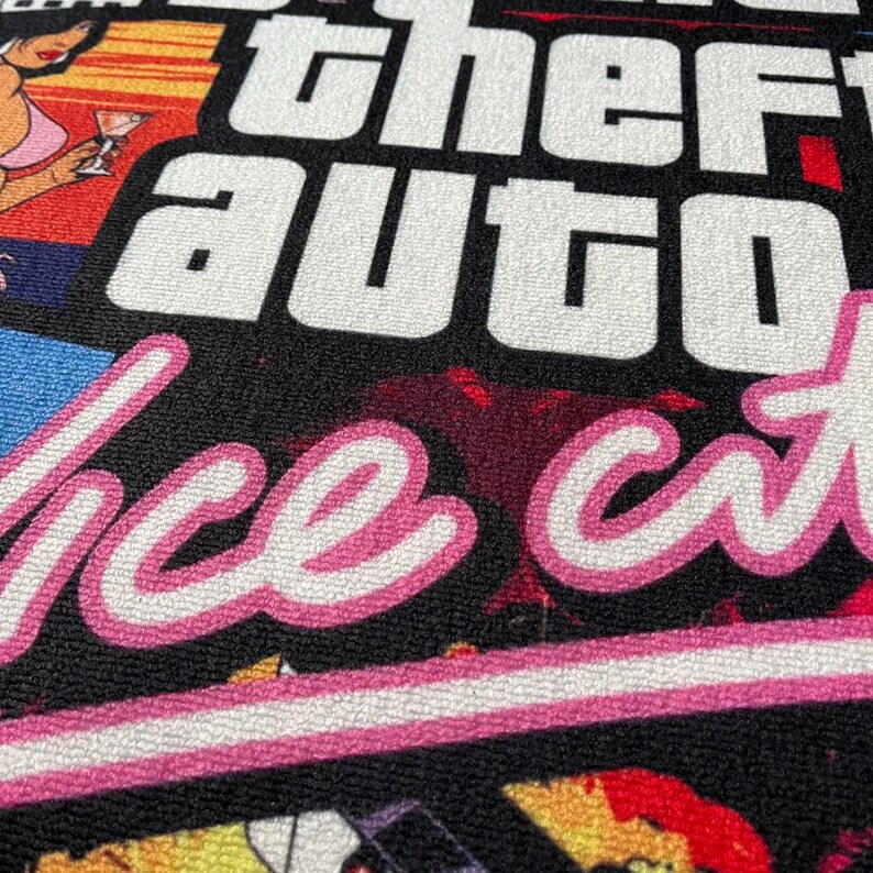 GTA Vice City Rug - PS2 Video Game Cover Carpet - Grand Theft Auto Art ...